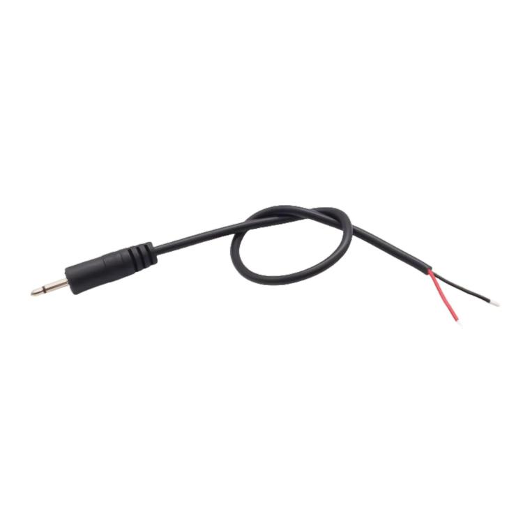 2.5mm Male Mono Cable 2Pin AUX Single Head Cable Speaker Audio Power ...