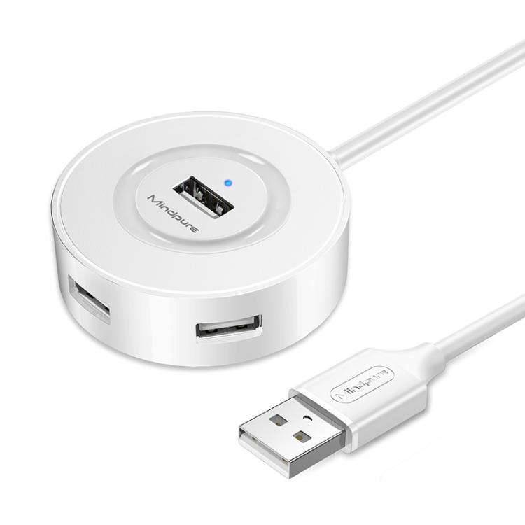 Mindpure US018 Computer Expansion USB2.0 4 Ports HUB, Length: 1m White