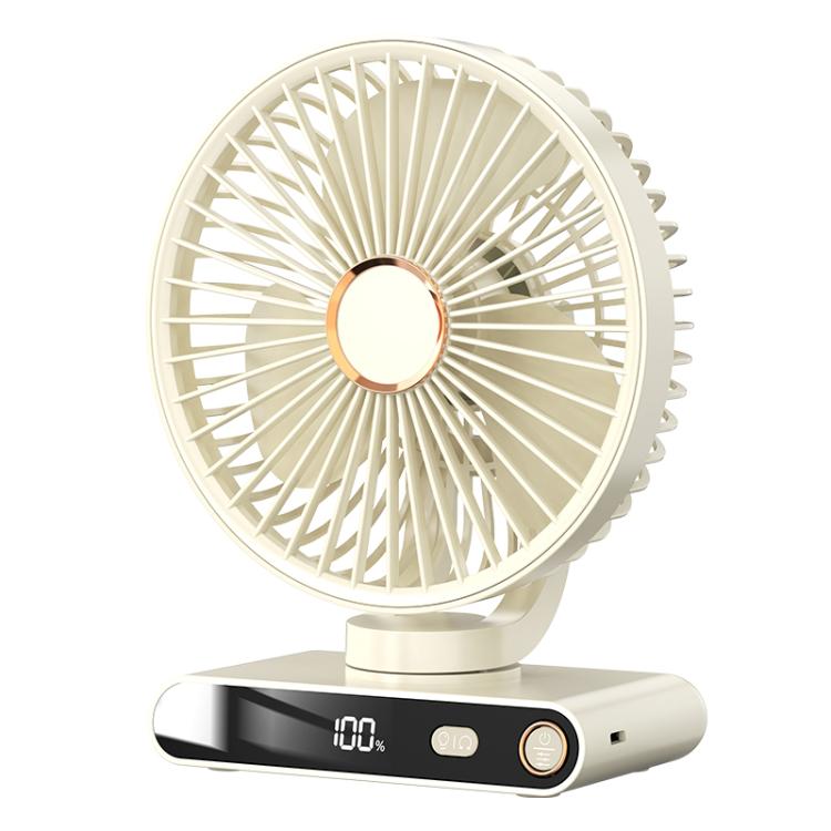 F6 LED Smart Digital Display 5-speed Wind Speed Desktop Night Light Fan ...