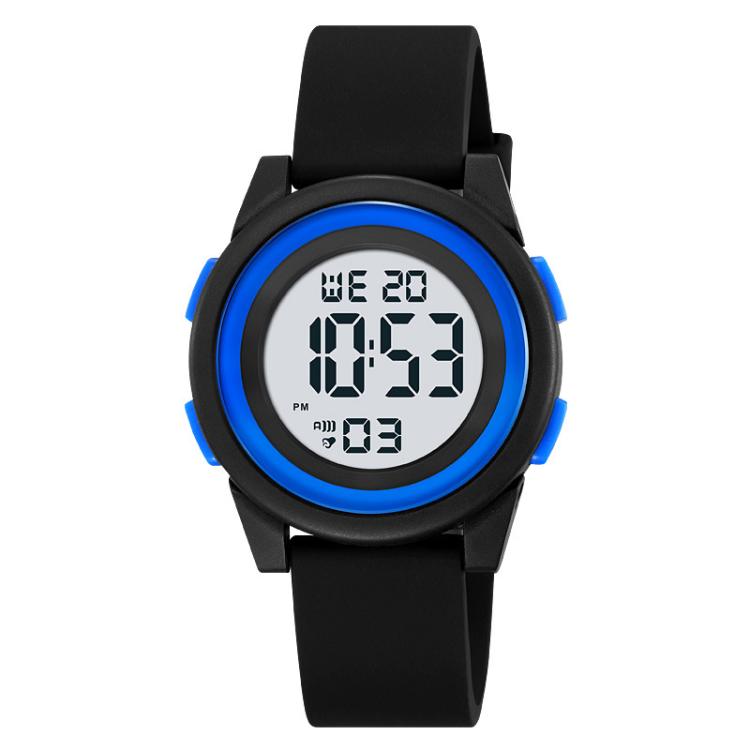 SKMEI 2429 Youth Electronic Watch Simple Outdoor Sports Watch(Black Blue)