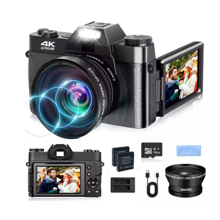 R10 4K HD 48MP Retro Foldable Screen Digital Camera(Simple Version)
