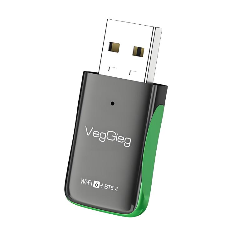 VegGieg 1100Mbps 2-in-1 WiFi 6 Bluetooth 5.4 USB Adapter Gigabit 5G ...