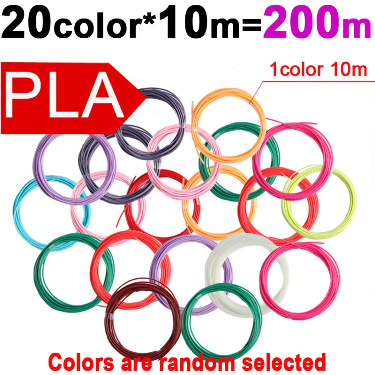 36m 12 Colors x 3m PLA 3D Printer Filament 1.75mm Multicolor Filament ...