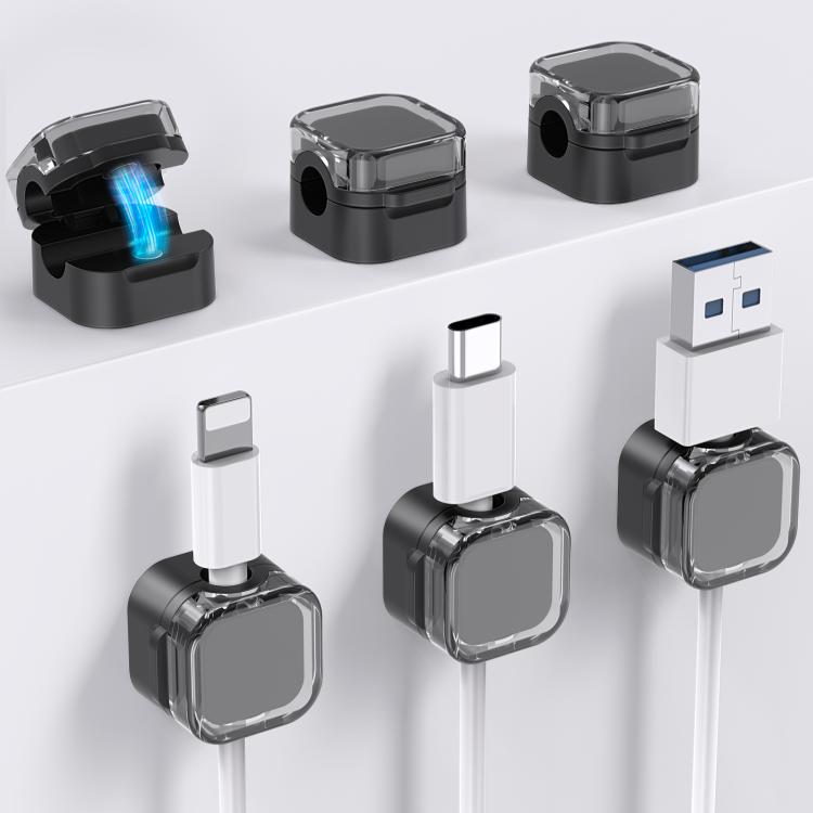 AhaStyle WG159 6pcs Magnetic Desktop Storage Cable Organizer Plastic ...