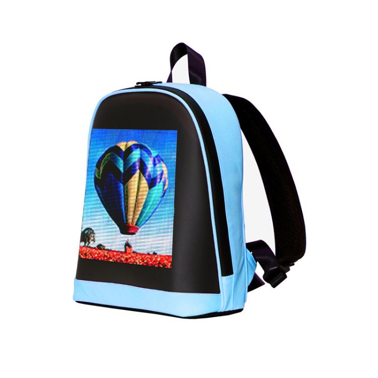 DIY Pattern Backpack With Illuminated LED Display Waterproof Schoolbag ...