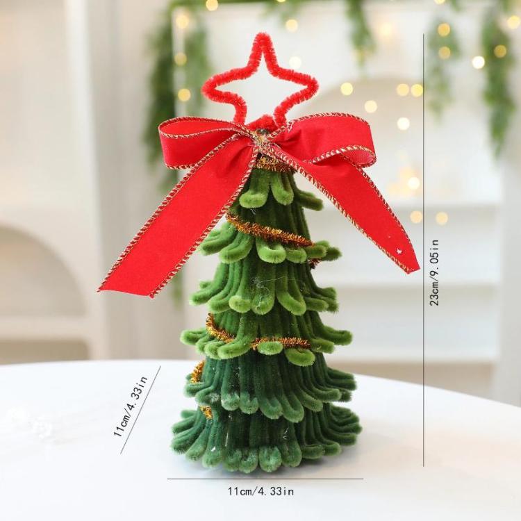 Pipe Cleaner Mini Christmas Tree Decoration Christmas Home Tabletop ...
