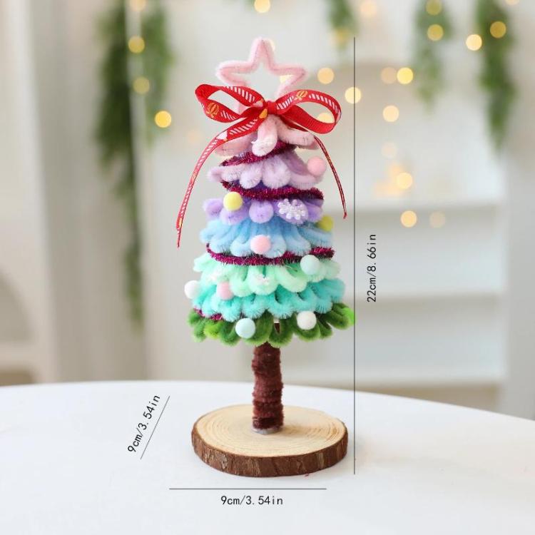 Pipe Cleaner Mini Christmas Tree Decoration Christmas Home Tabletop ...