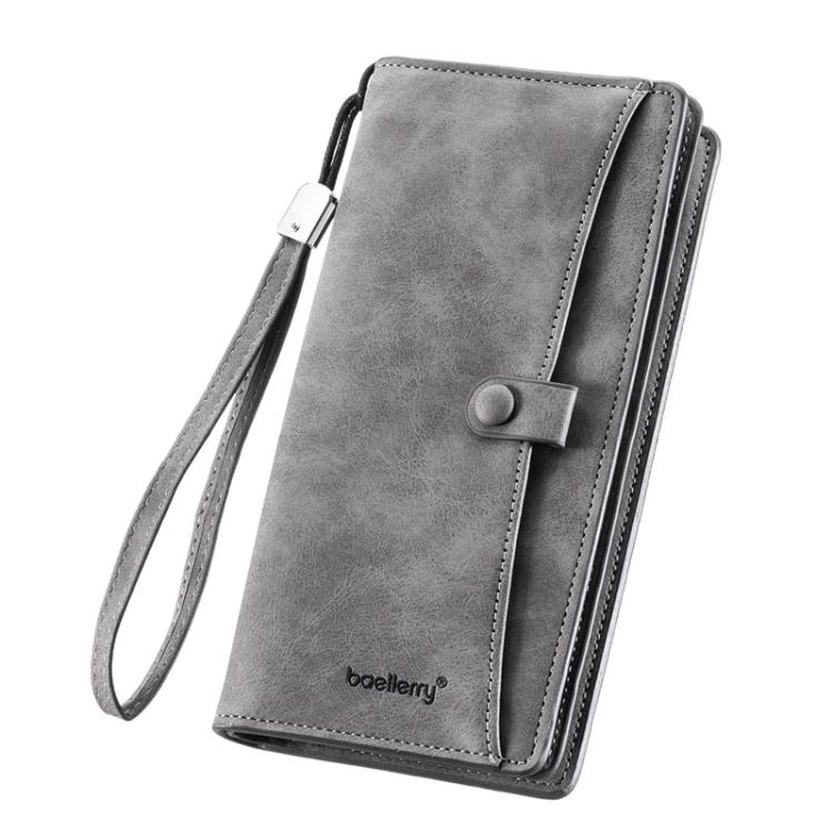 Baellerry C3258 Men Long Wallet Business Casual Snap Closure Money Clip ...