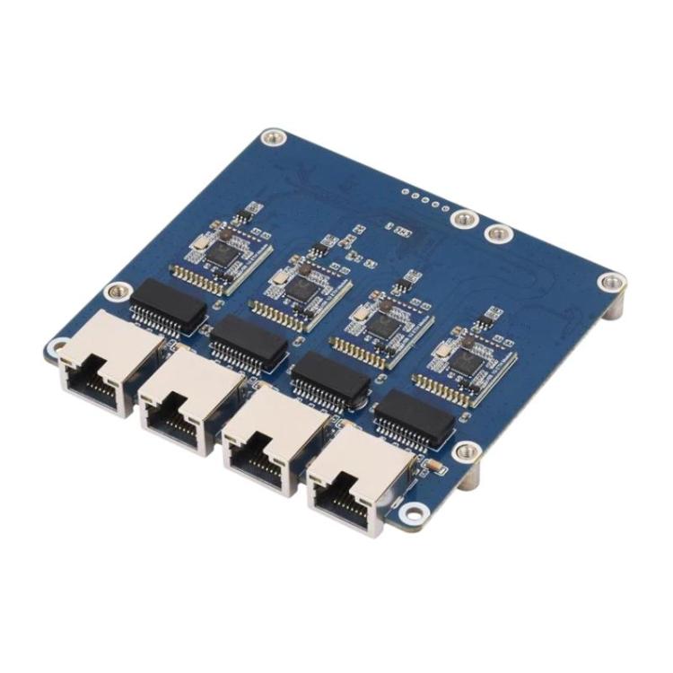 Waveshare PCIe To 4-Ch ETH Port Adapter Board Supports Raspberry Pi OS ...