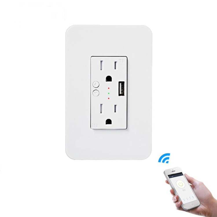 Smart Wall Socket 120 Type WIFI Remote Control Voice Control With USB ...