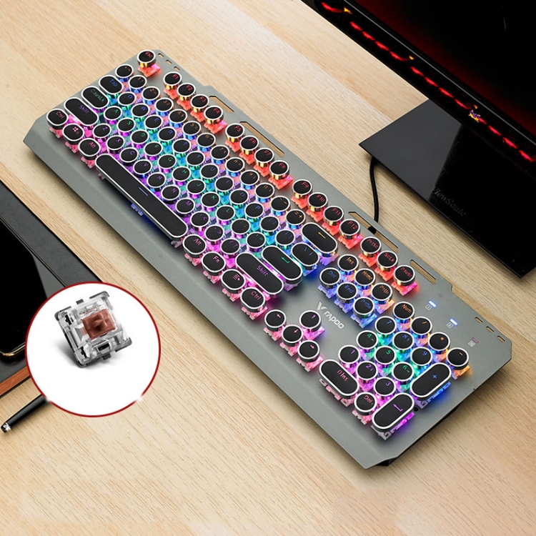 Rapoo GK500 Punk Edition 104 Keys Mixed Color Backlit Gaming Mechanical ...