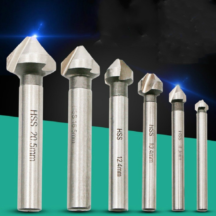 6 In 1 90 Degree Three-edge Chamfering Knife Woodworking Milling Cutter ...