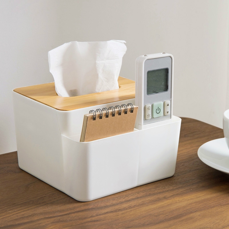 Desktop Storage Bamboo Wood Tissue Box