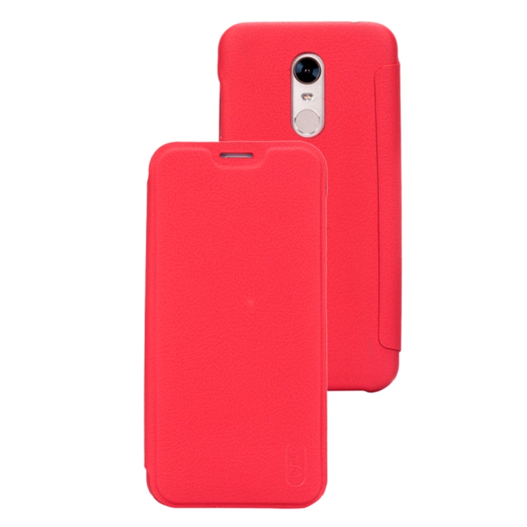 Lenuo for Galaxy A7 (2017) / A720 PU+PC Litchi Texture Horizontal Flip ...