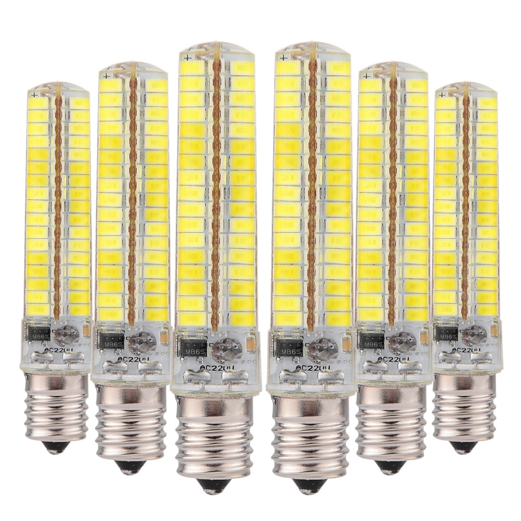 6 PCS YWXLight E17 7W AC 110-120 V 136 LEDs SMD 5730 หลอดไฟซิลิโคน LED ...