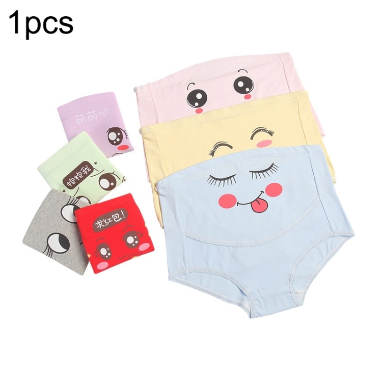 6 Pcs 귀여운 만화 큰 크기 통기성 높은 허리 배꼽 리프트 조정 가능한 출산 팬티 색상 무작위 색상 배달 크기 Xl