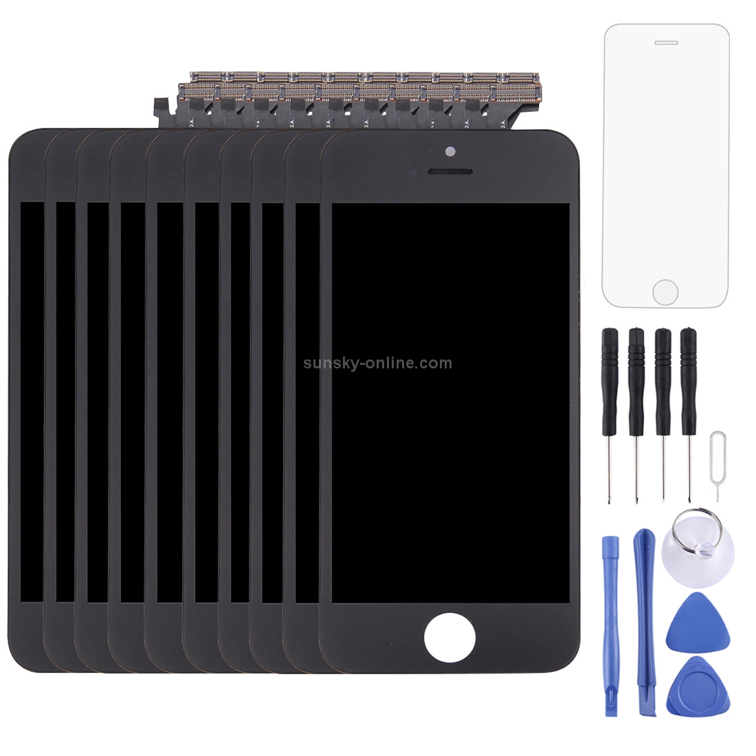 10 PCS TFT LCD Screen for iPhone 5 Digitizer Full Assembly with Frame