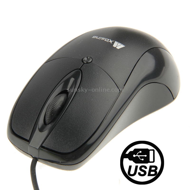 1200dpi USB Optical Mouse, Cable Length: 1.2m(Black)