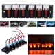 DC 12V 6 Way 16A IP66 Circuit Breakers Button Toggle Switch Panel with ...