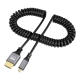 HDMI Type-A to HDMI Type-D HDMI OD4.0 Spring Cable, Length: 0.5m~2.4m ...