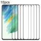 For Samsung Galaxy S21 FE SM-G990B 10pcs Front Screen Outer Glass Lens with OCA Optically Clear ...