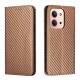 For Redmi 15C 5G / 4G Global 171mm Carbon Fiber Texture Magnetic Flip ...