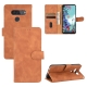For LG Q70 Solid Color Skin Feel Magnetic Buckle Horizontal Flip Calf ...