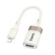 hoco UA39 Crystal 8 Pin Male to USB 2.0 Female Adapter(Apricot)