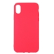 For iPhone X / XS Frosted Solid Color Protective Back Cover Case(Red)