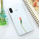 For iPhone X Embossed Tulip Pattern Soft TPU Protective Back Cover Case