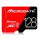 MICRODATA 128GB High Speed U3 Red and Black TF(Micro SD) Memory Card