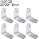 100 PCS Stainless Steel 90 Degree Angle Bracket,Corner Brace Joint ...