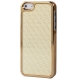 Geometric Pattern Golden Frame Plastic Case for iPhone 5 & 5s & SE (Golden)