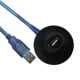 USB 2.0 AM to AF Extension Cable with Base, Length: 1.5m(Black)