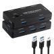 U7 PC Game Console 4 In 1 USB Switch HUB 2 Input 4 Output KVM Splitter USB Shared Switcher