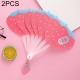 2 PCS Cartoon Fruit Fan Cool Folding Fan in Summer(Strawberry)