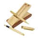 Creative Maple Pen Set with Wooden Pen Box Student Stationery Office ...